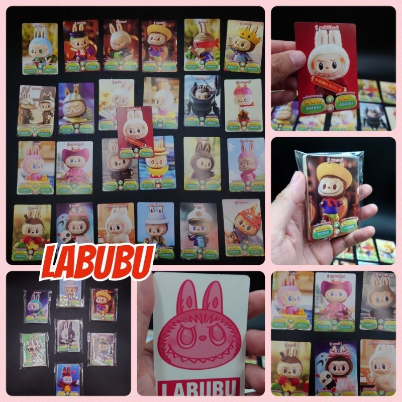 ! 25 Labubu Cards Has A Tufted Photo Comes With The Value Of HP And ATK ...