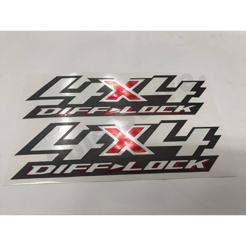 4x4 DIFF-LOCK Screen Sticker For The Rear Of The Pickup Truck ISUZU ...