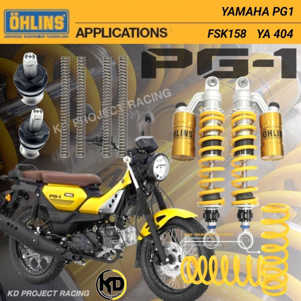 Rear Shock Ohlins YA404 FSK178 Yamaha PG1 (High 350mm) Straight Model ...