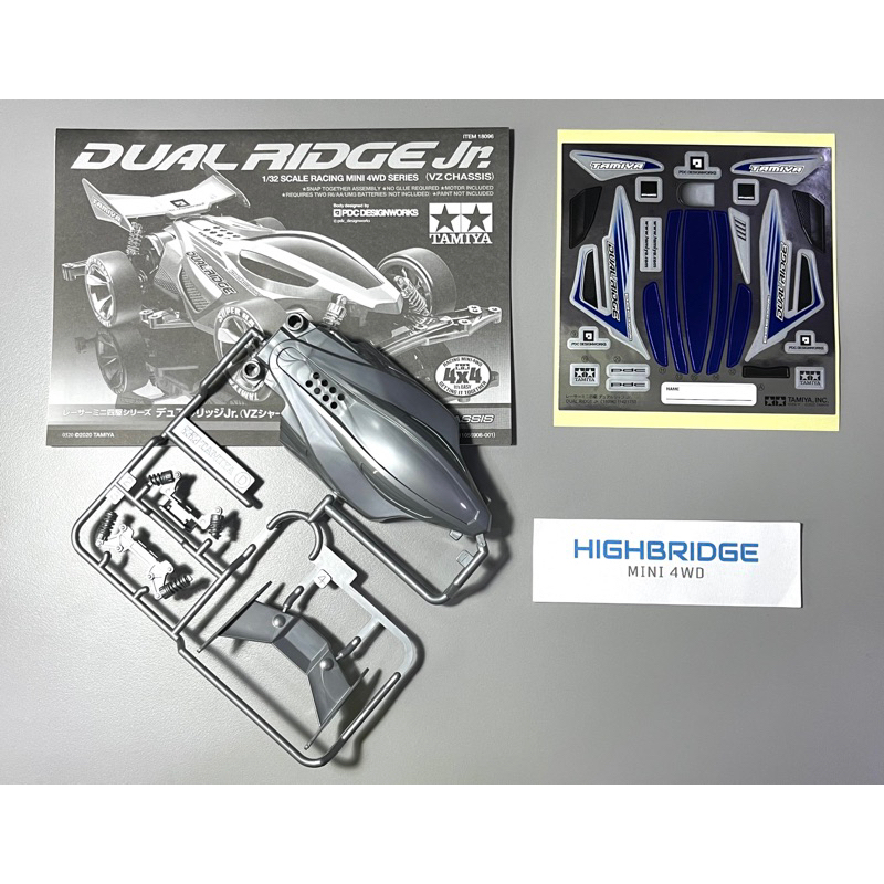Tamiya Mini 4WD Dual Ridge Jr. VZ Chassis (18096) With Stickers And ...