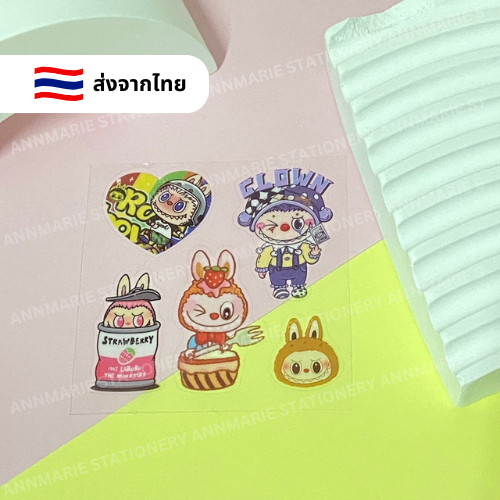 * Melt * Labubu Sticker Waterproof Plastic (1 Sheet 6-9 Pcs) | Shopee ...