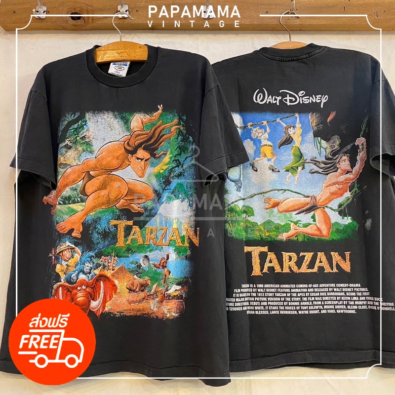[Tarzan] the original Bootleg Authentic Bio washed Cartoon shirt ...
