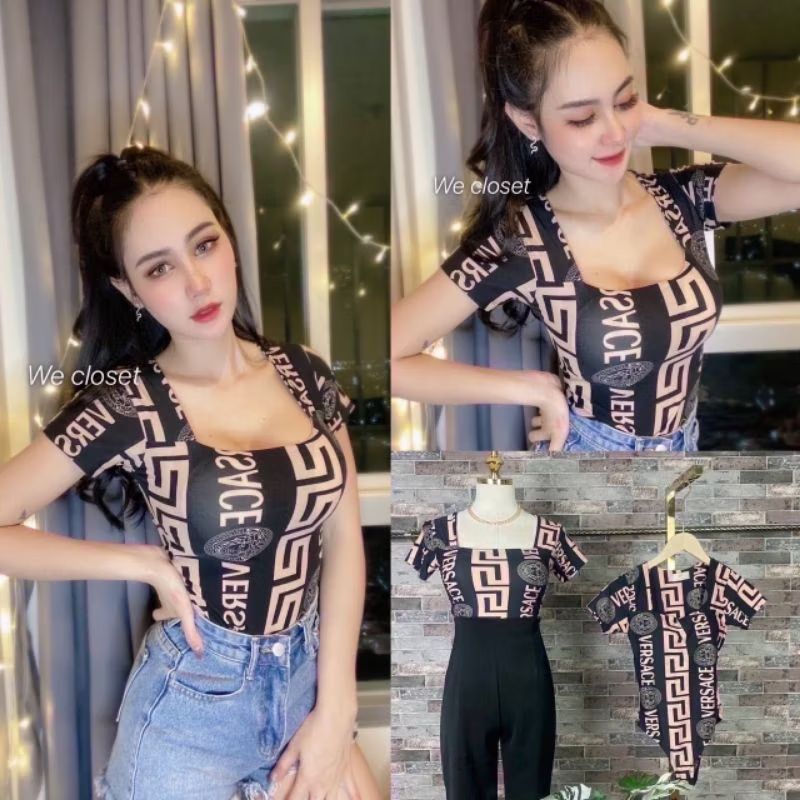 Square Neck Bodysuit (Sponge Padding) | Shopee Malaysia