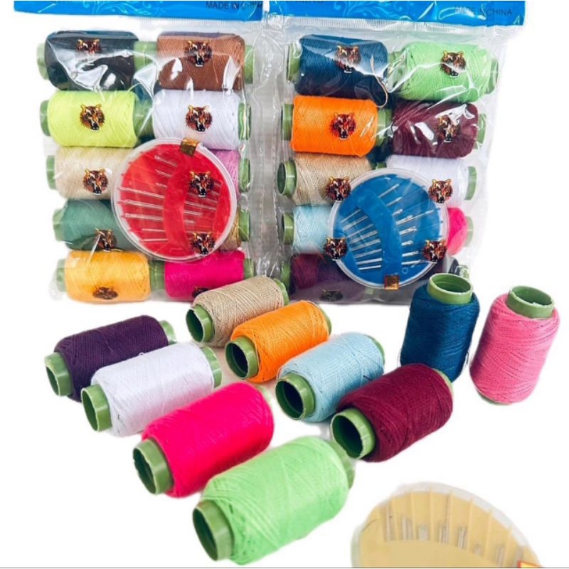 1 Dozen Needle Set * Thread 10 Rolls In A Wrap 12 Packs 1200 G ...