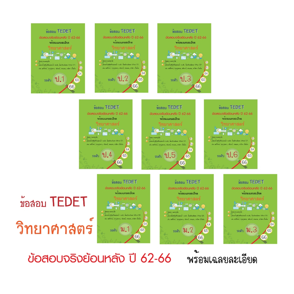 TEDET Examination (Year 62-66) Science Course Detailed 2562-2566 Levels 2-Grade 6 & M. 1-M.3 ...