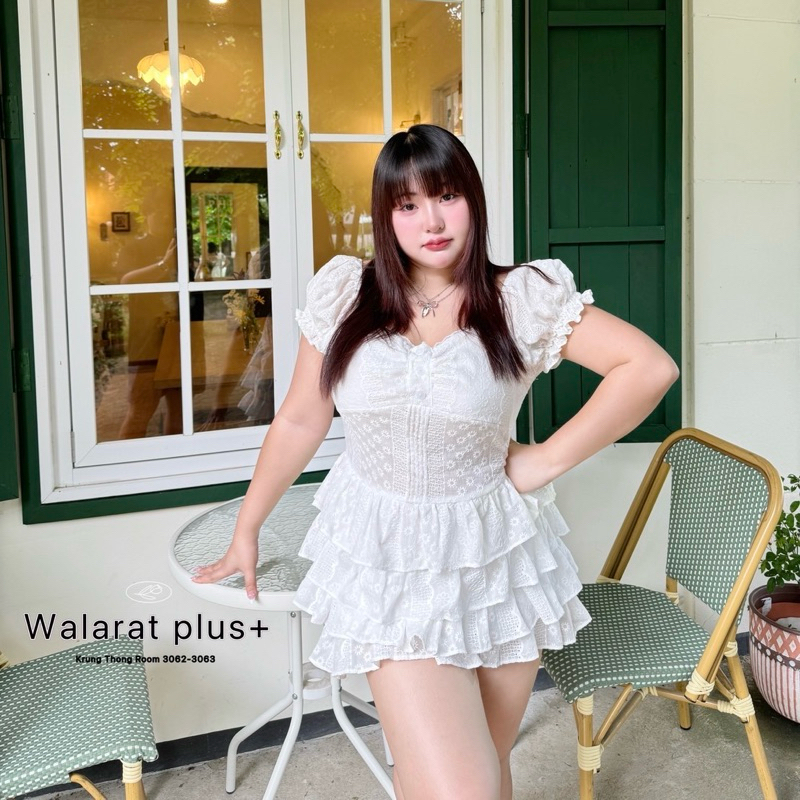 Plump Mini Dress (Flower Pattern Openwork Fabric) Breasts 38-50 Inches ...