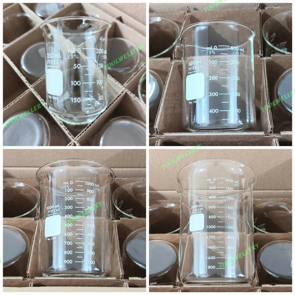 German Pyrex Glass Beaker 250ml 600ml 1000ml 2000ml | Shopee Malaysia