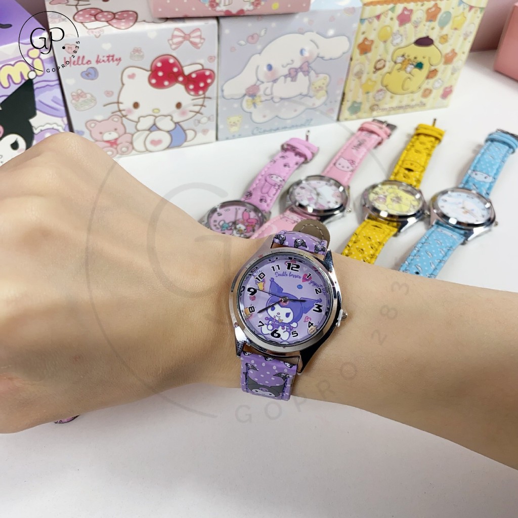 Children's Watch SANRIO Work Cartoon Pattern Leather Strap All-Time ...