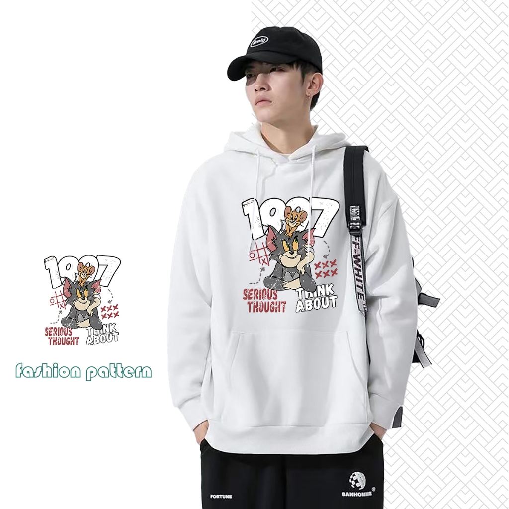 Long Sleeve Hooded Shirt For Men And Women.international Fashion Pattern Can Be Worn Both ...