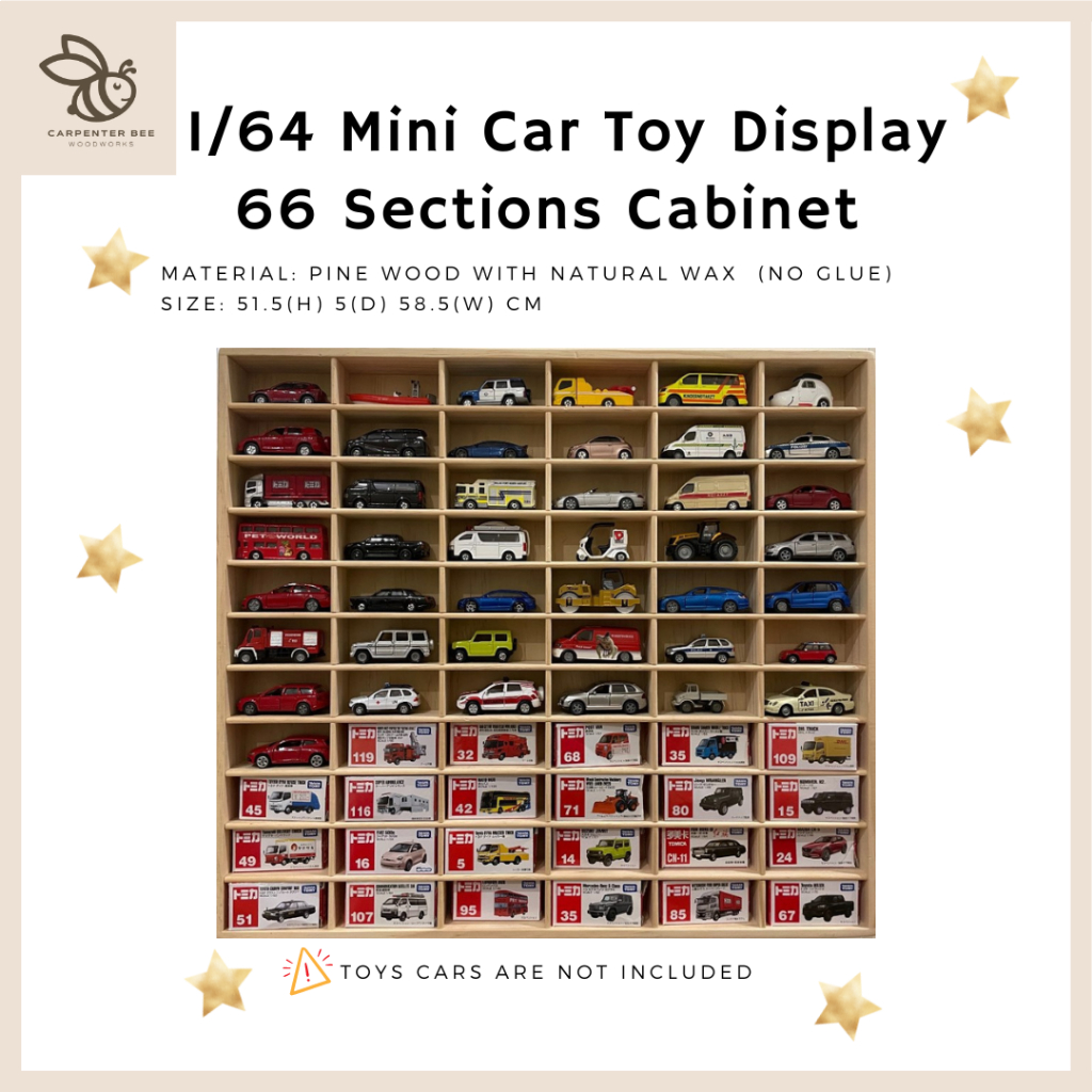 wooden Toy Car Shelf Model Display Rack Montessori Kids Show Case for 1 ...