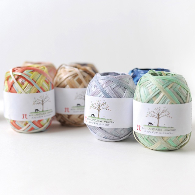 Hamaka Raffia Eco-Andaria Mix Color Iridescent Rafia Silk 40g. Made In ...