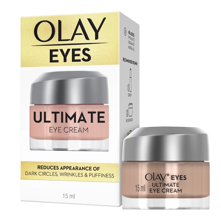 Produce 7/2024) OLAY ULTIMATE EYE CREAM 15ML 3 In 1 Enriched With Peptide Ingredients And ...