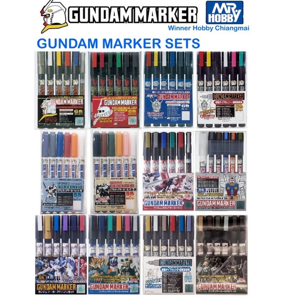 Gundam Marker Sets Mr. Hobby Permanent Pen | Shopee Malaysia