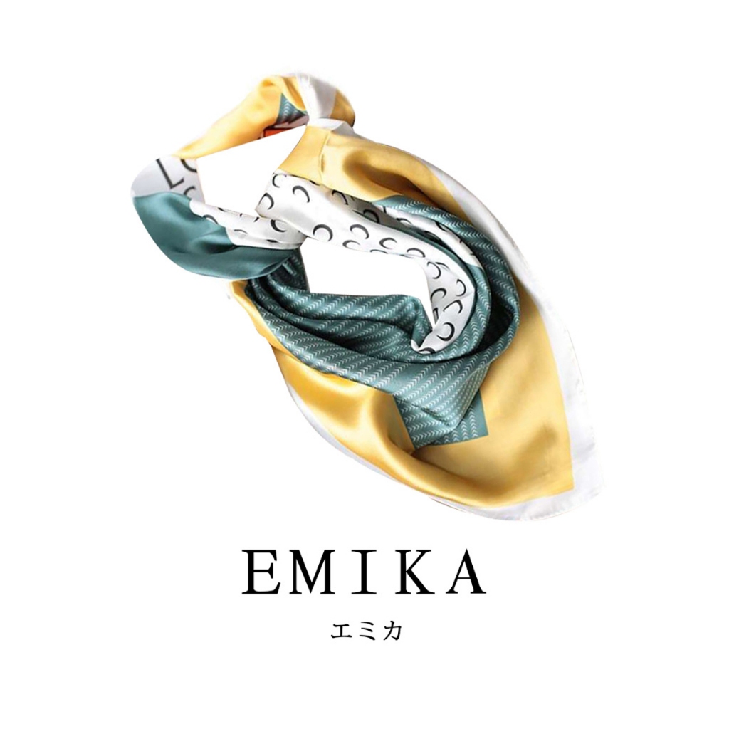 Emika Satin Scarf 70 * 70 Silk Sun Light Simple Fashion Style | Shopee ...