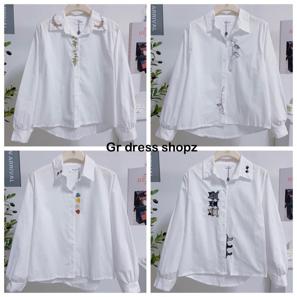 MY Shop Label White Cotton Shirt Chest 40 Inches | Shopee Malaysia