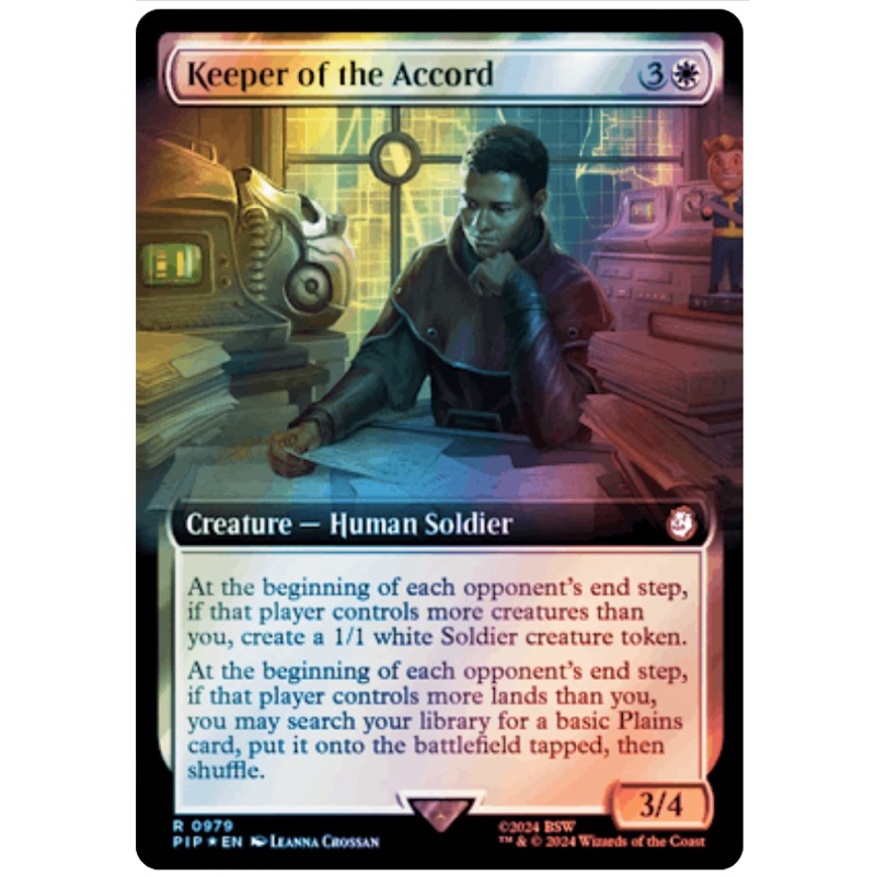 Universes Beyond: Fallout Variants Foil: Keeper of the Accord (0979-Surge Foil-Extended Art ...