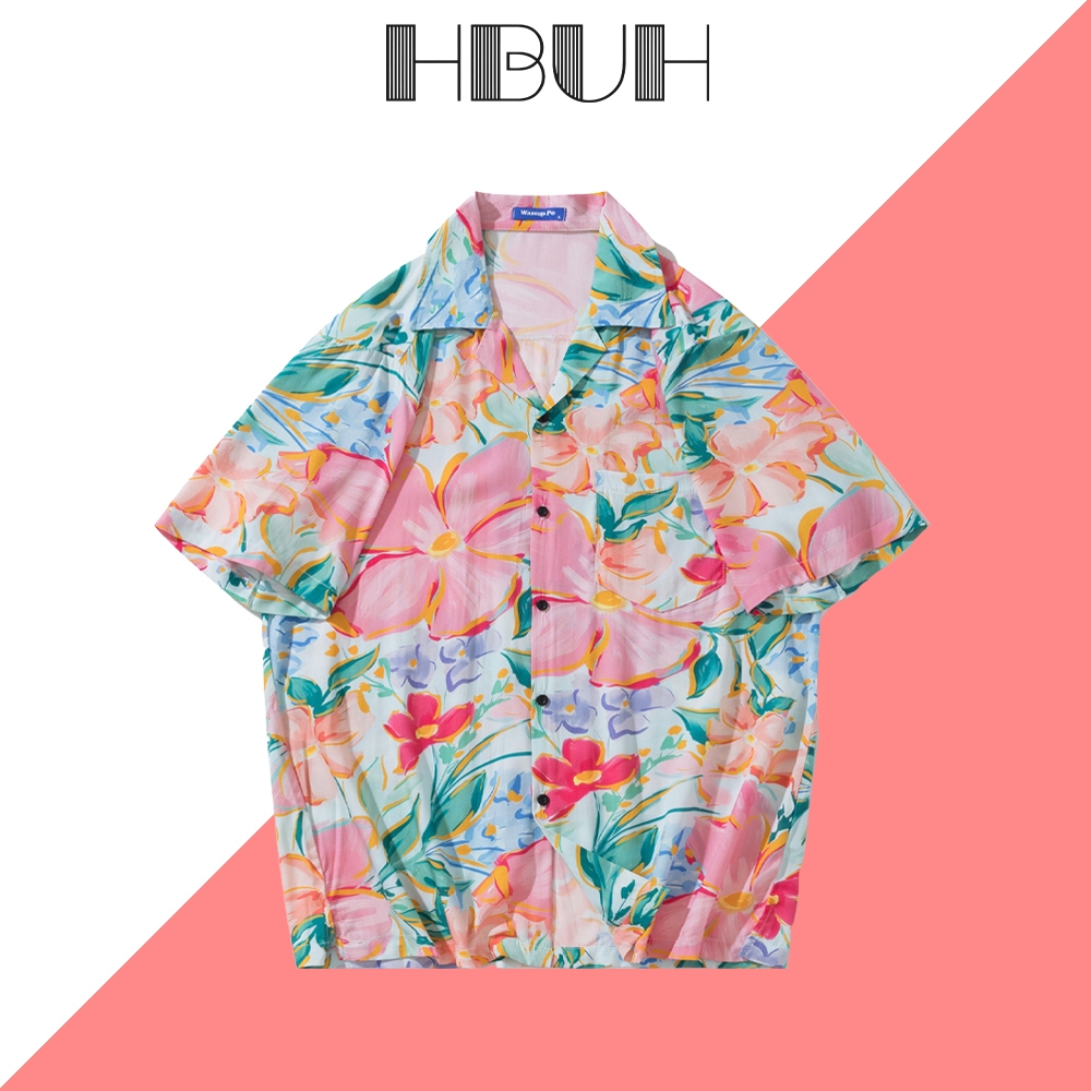 HBUH New Pattern 2025 Best Seller Hawaiian Shirt Male And Female Flower ...