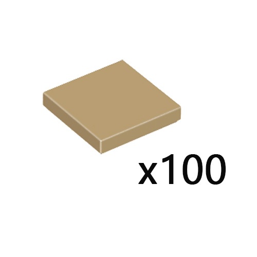 [615] x100 Pcs-Lego Parts Part Tile 2 x 2 with Groove (3068 3068b 88409 ...