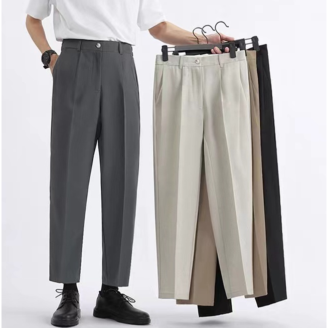 COD Korean Style Slacks High Waist Super Good Fabric Almost No Need To ...