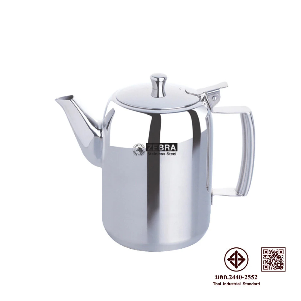 ZEBRA Stainless Steel Teapot 2.0 2.5 Litre No Leg Kettle Tea Water Jug ...