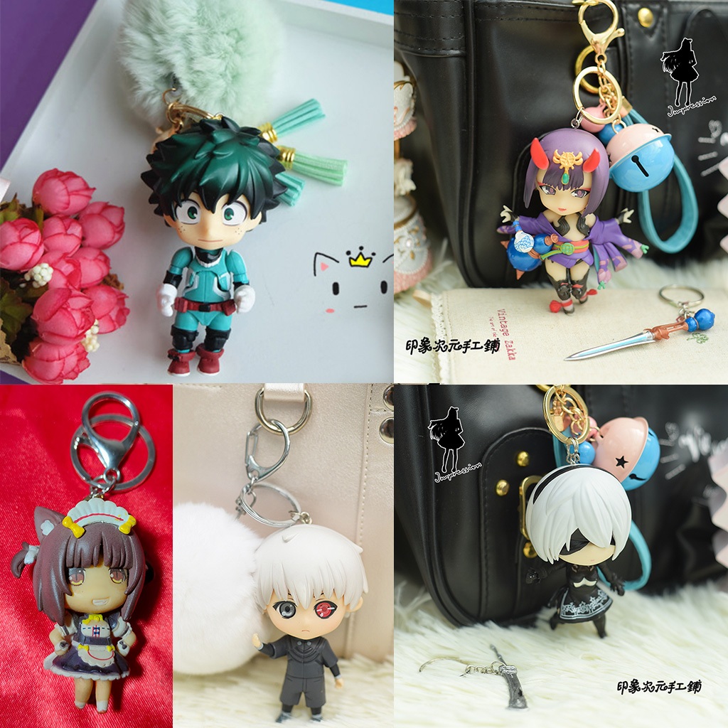 MHA Izuku Fate Shuten Doji NiER 2B Azuki Ghoul Ken Kaneki Keychain ...