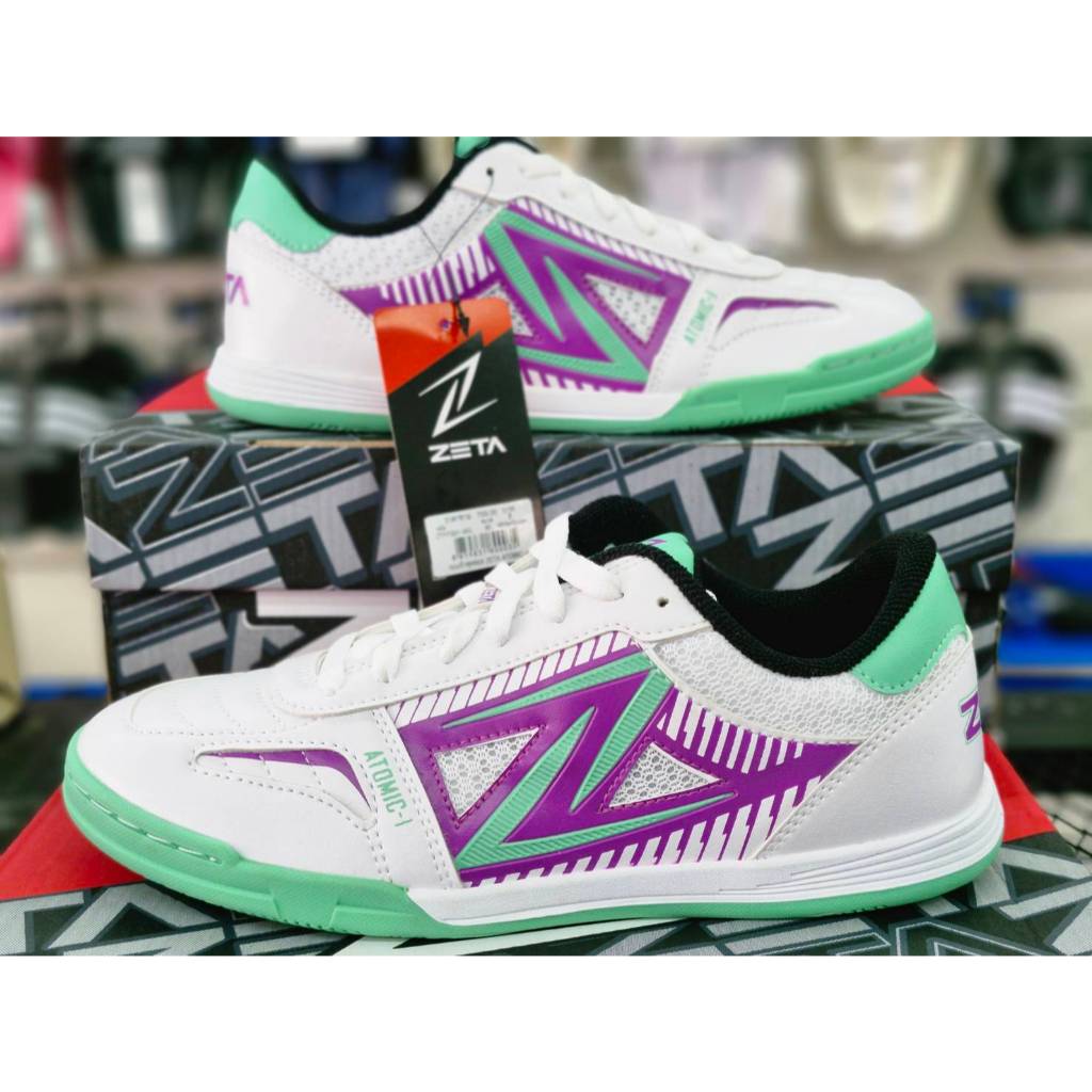 (Authentic ZETA) Size 38-44 ZETA Futsal Shoes ATOMIC Mould New Soles Sticky Rubber Soles ...
