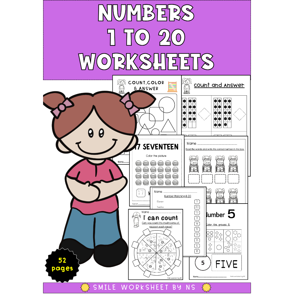 Numbers 1-20 Worksheets (Number 1-20 Worksheets) | Shopee Malaysia