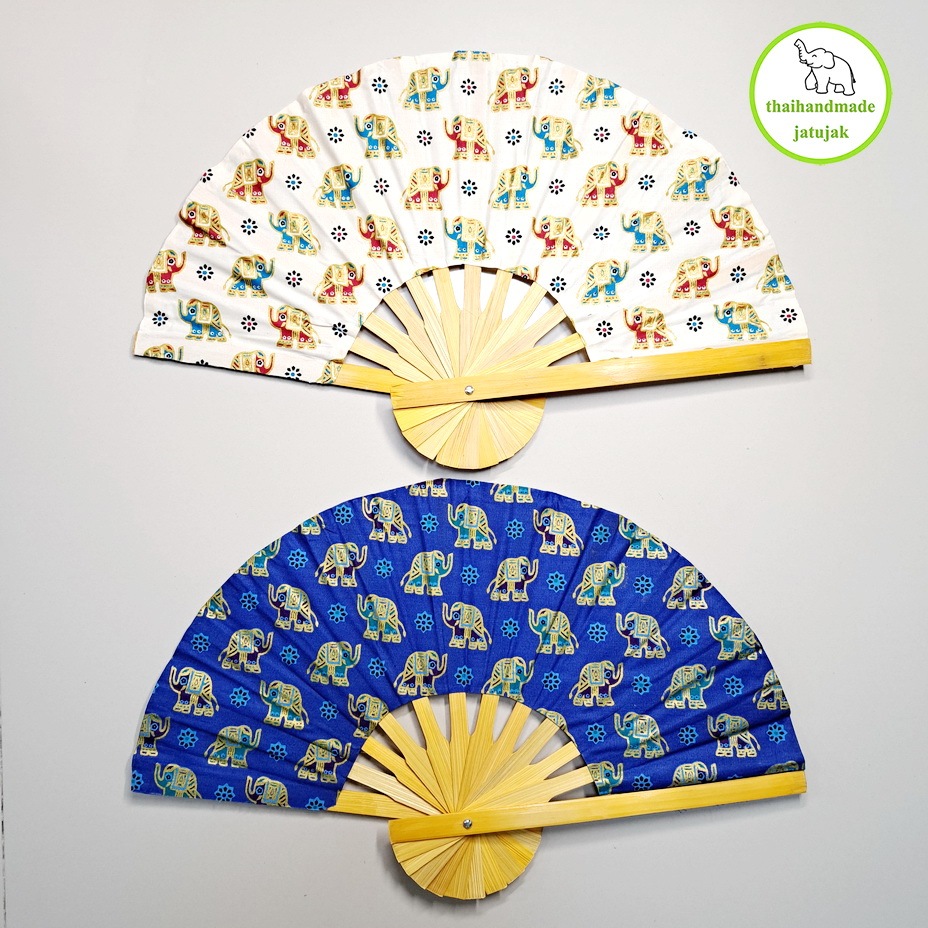 Elephant Fan Beautiful Work Folding Thai 10 Inches | Shopee Malaysia