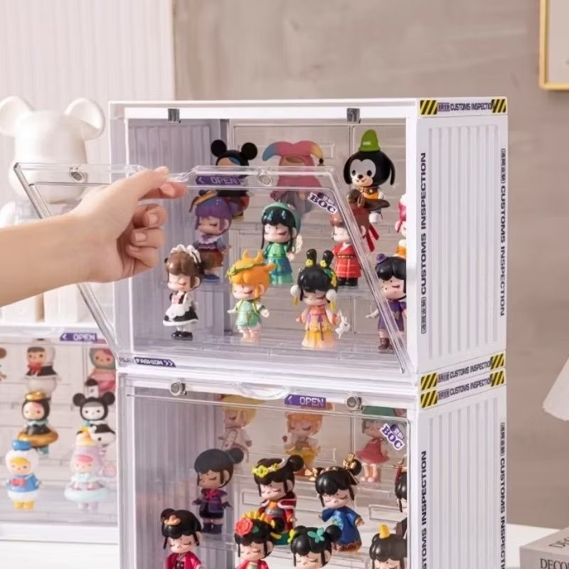 Toy Display Box Model Storage Figure Artoy Stand Magnetic Door | Shopee ...