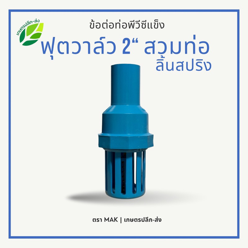 Foot Valve 2 Inch Wear PVC Pipe Blue Sping Tongue Thai Water | 2 Skull ...