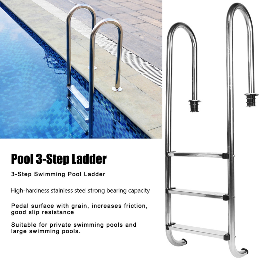 Mo Jo. Stainless Steel 3 Step Swimming Pool Ladder Anti Slip For ...