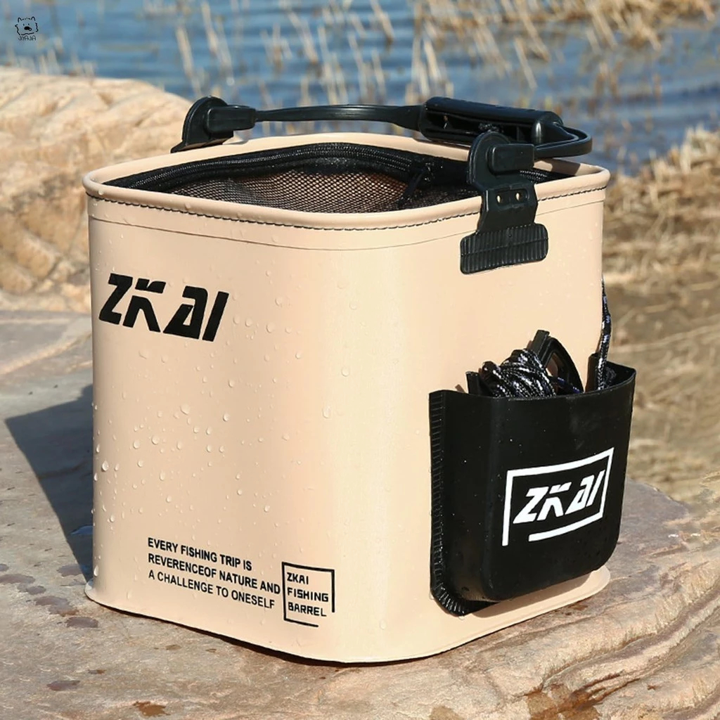 Portable Collapsible Fishing Bucket Folding Live Bait Outdoor Fish Box ...