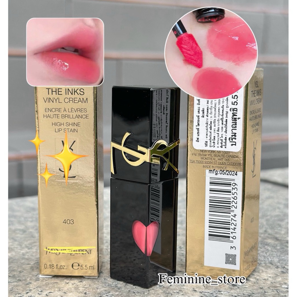 Thai Label Production 2024ysl The Inks Vinyl Cream High Shine Lip Satin | Shopee Malaysia