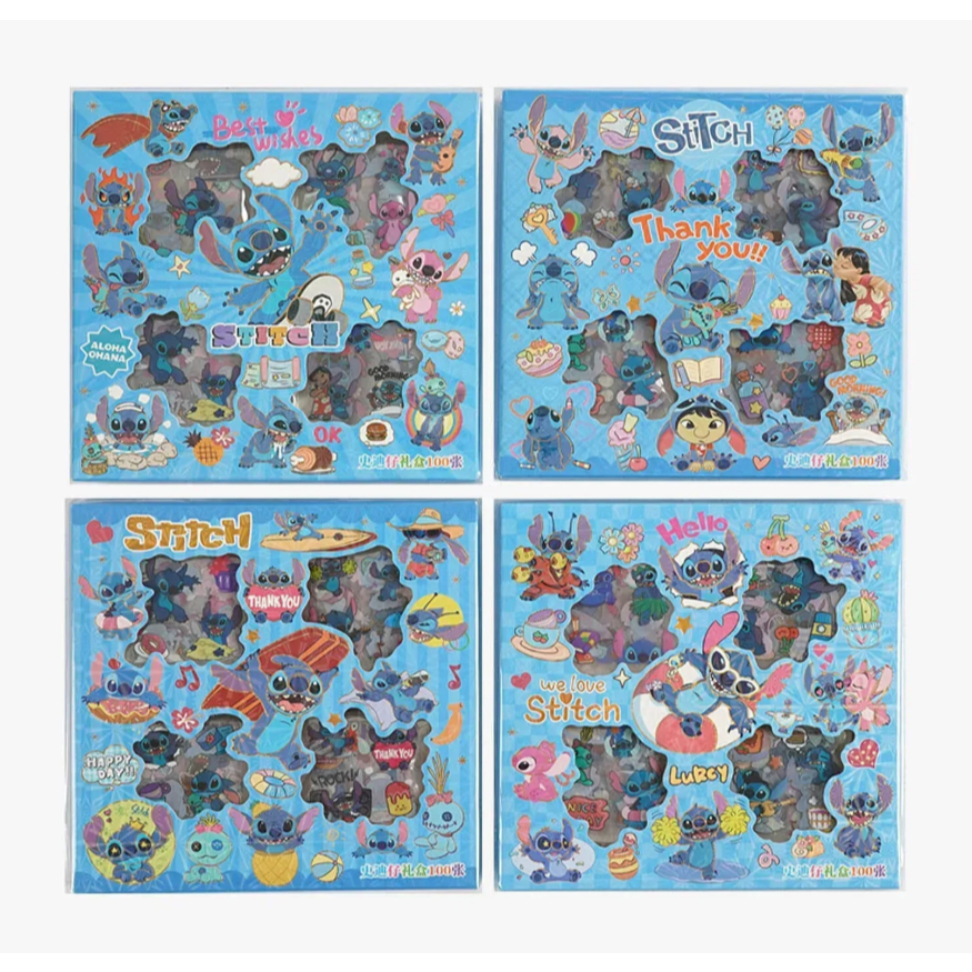 Stitch Die Cut Stickers Clear Pvc Waterproof 96-100sheet | Shopee Malaysia