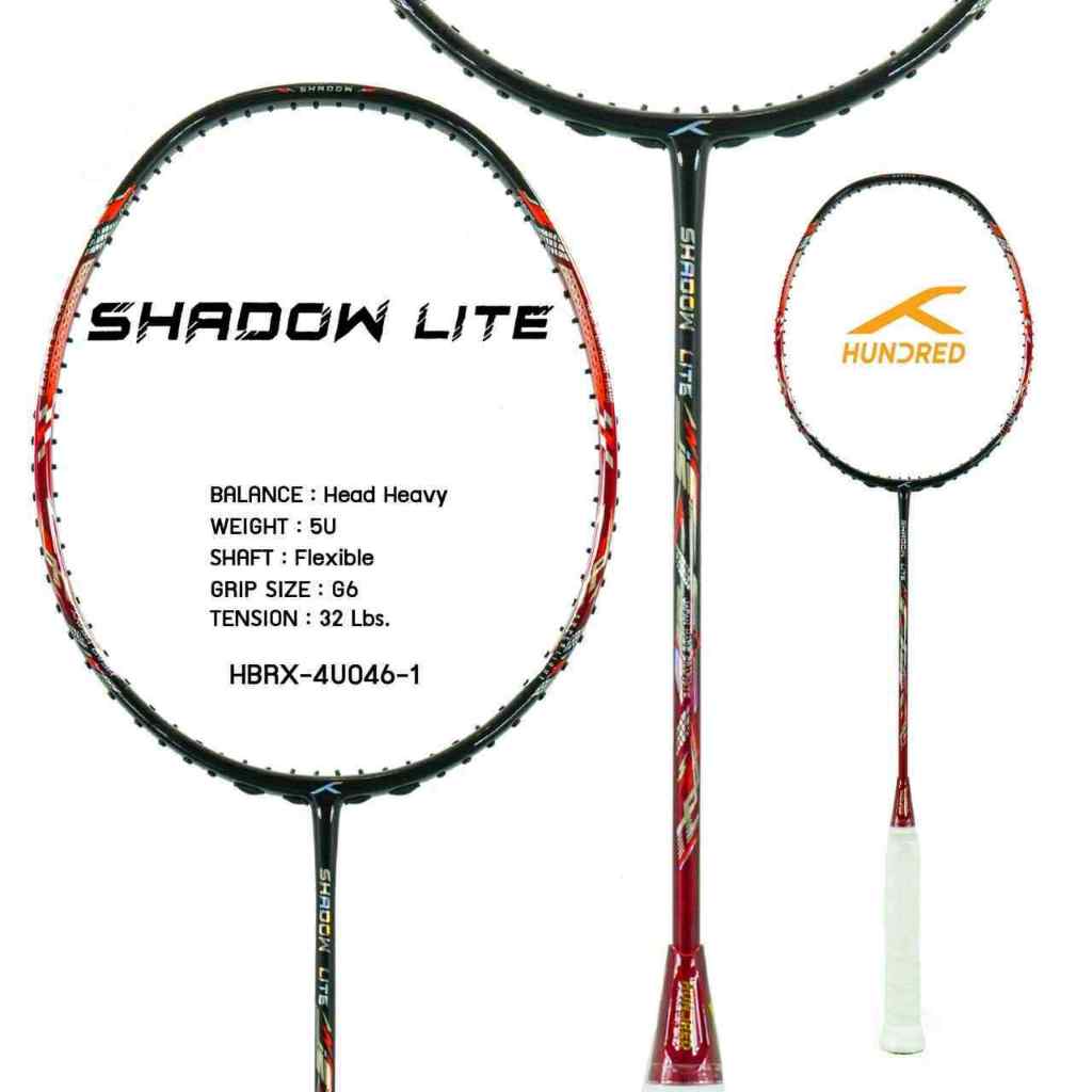 HUNDRED Badminton Racket Model SHADOW LITE With Strings | Shopee Malaysia