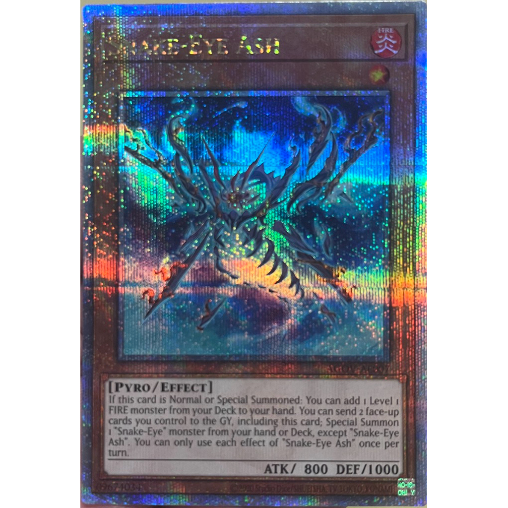 Yugioh Asia-Eng [AGOV-AE007] Snake-Eye Ash (Quarter Century Secret Rare ...