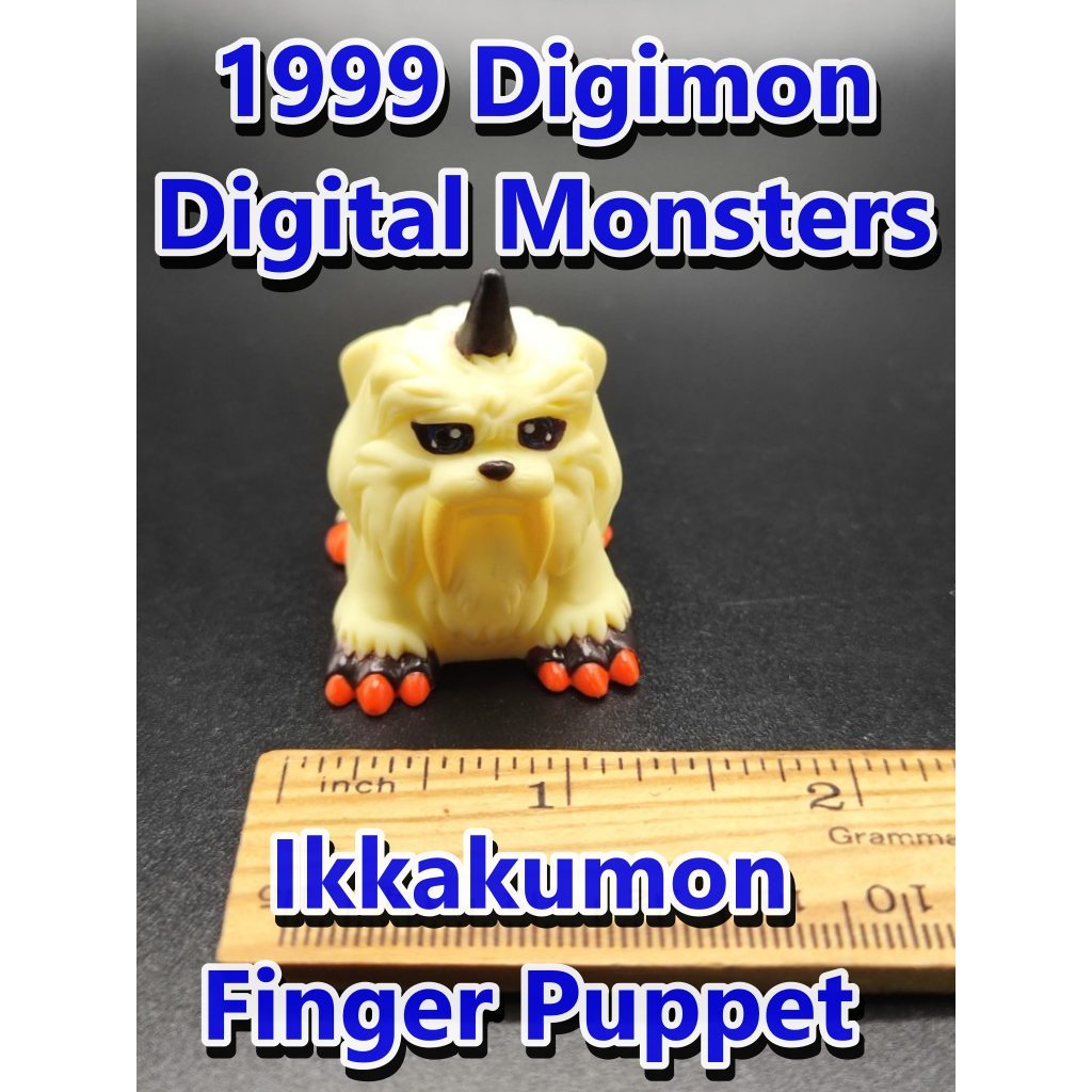 1999 Digimon Digital Monsters Finger Puppet Ikkakumon Mini Figure 1.5 ...