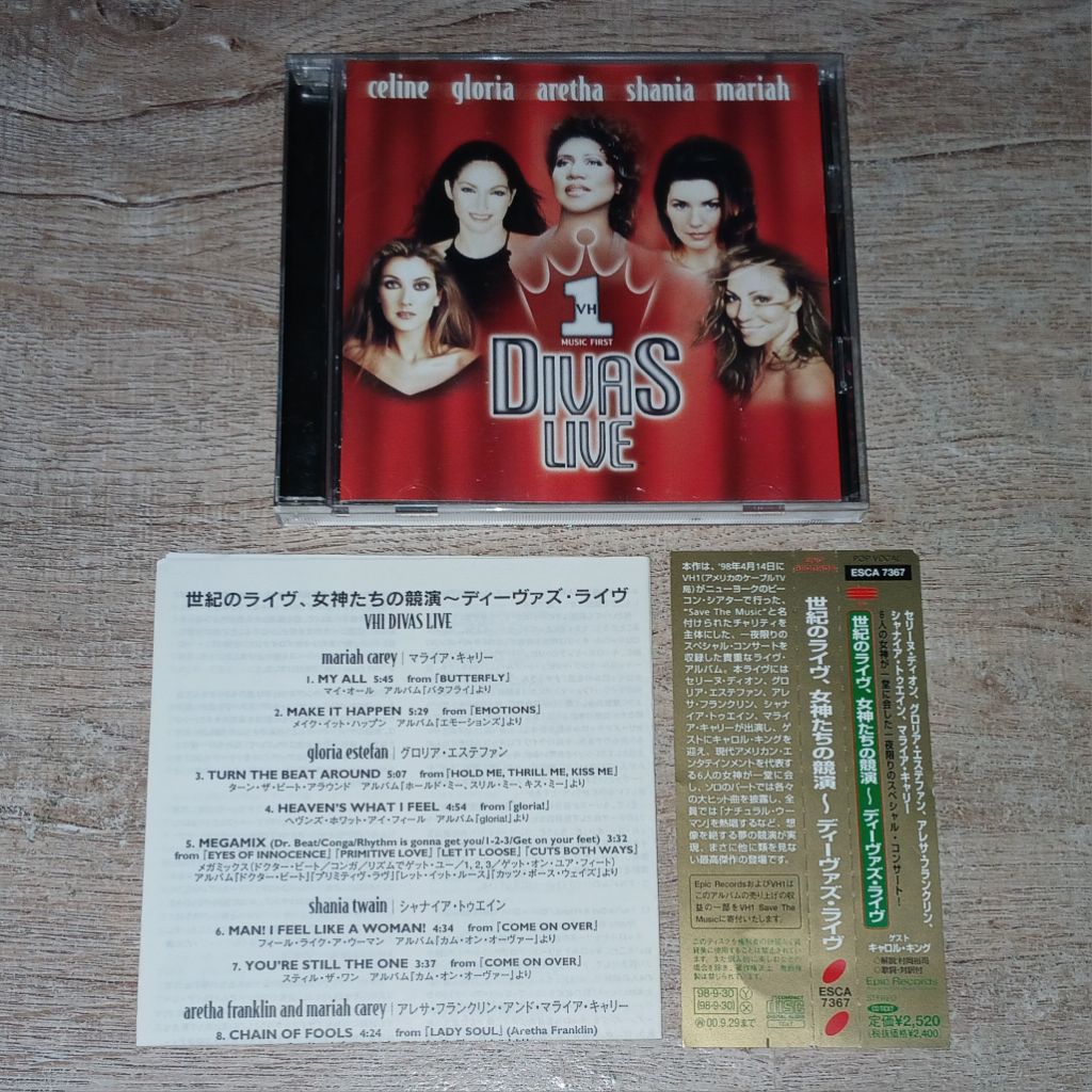 Mariah Carey Celine Dion Shania Twain Gloria Estefan Aretha Franklin Carole King CD VH1 Diva ...