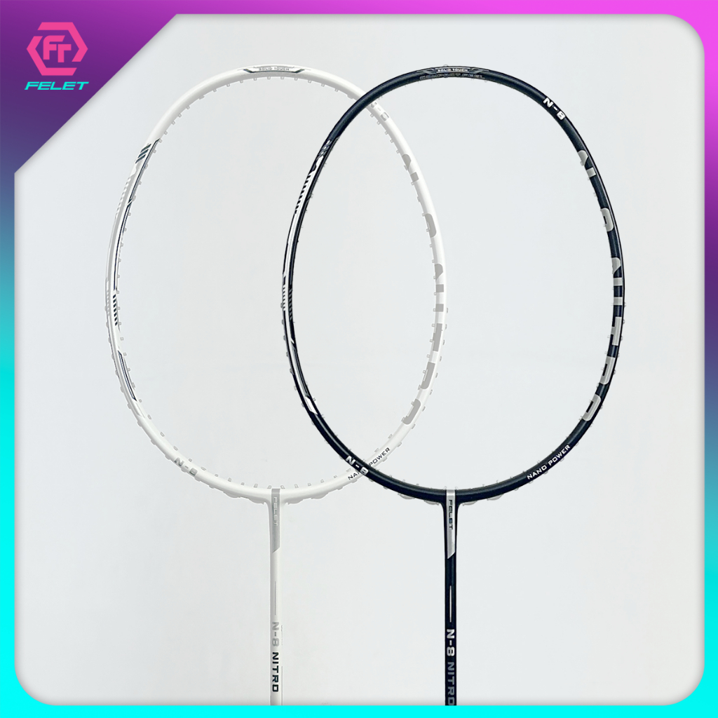 FELET Badminton Racket NITRO Model (N8) With Free Strings Mixed Colors ...