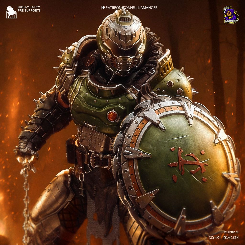 Doom Slayer-Doomguy 1:8 [No Paint Resin Model] | Shopee Malaysia