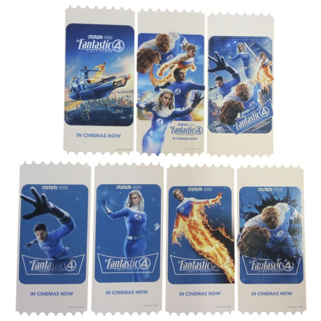 Complete 7 Cards Collectible Ticket Fantastic 4 First Steps Fantasic ...