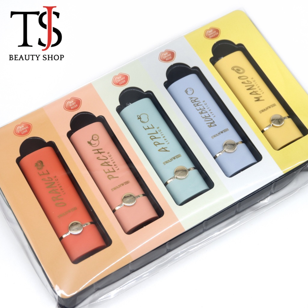 {Set} SWANWISH Fruit Color Lipstick Set Cream The Is Clear And ...