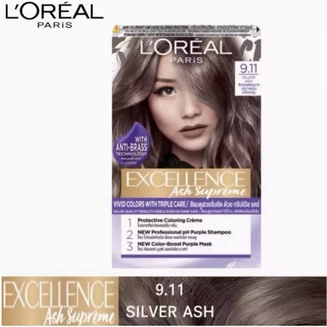 L'oreal Paris Excellence Fashion Gray Shade Hair Color Cream ...