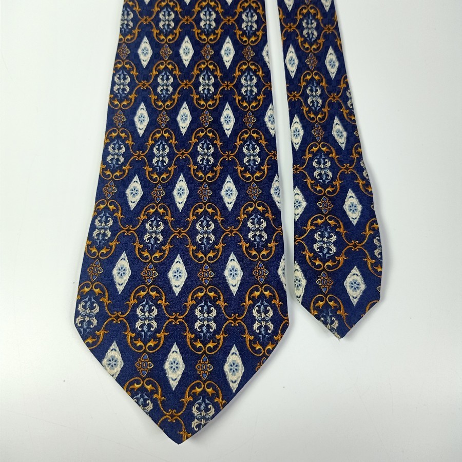 Necktie Famous Brand Authentic LOUIS FERAUD Silk Tie Blue Geometric ...