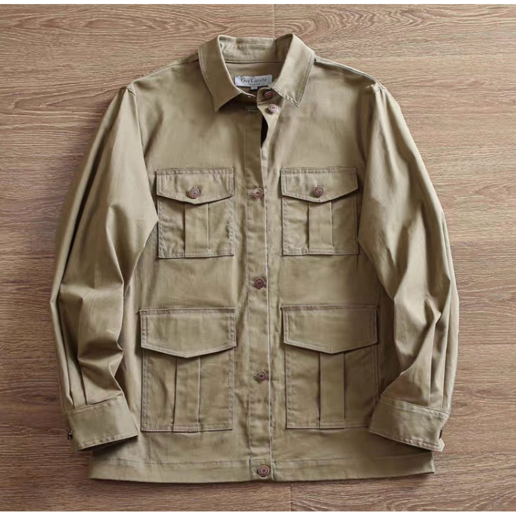 Jacket overshirt Brown Camel Guy Laroche Brand Very Beautiful Shape ...