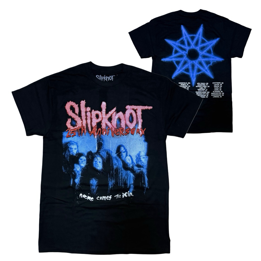 SLIPKNOT T-SHIRT 25th Anniversary Tour Pattern Imported License ...