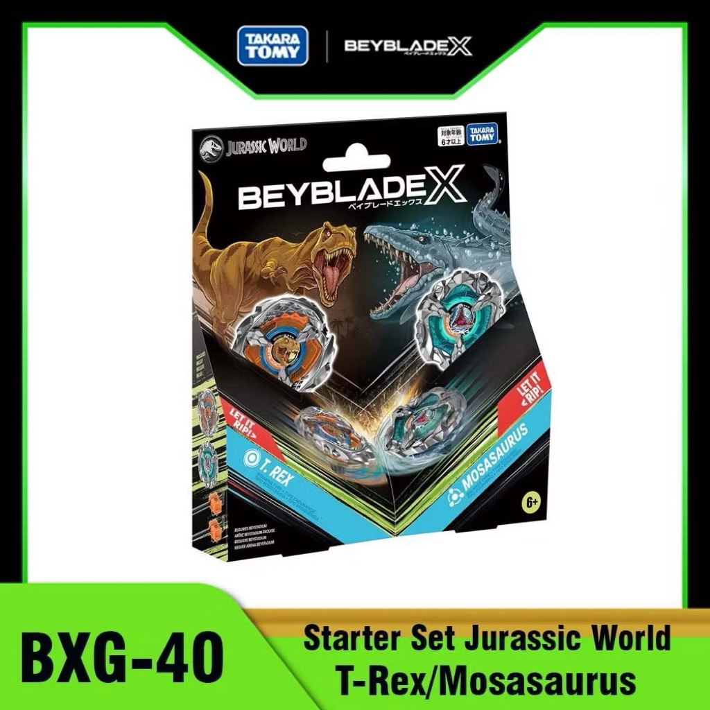Beyblade X-Jurassic World Collab T. Rex vs. Mosasaurus Top & Launcher 2 ...