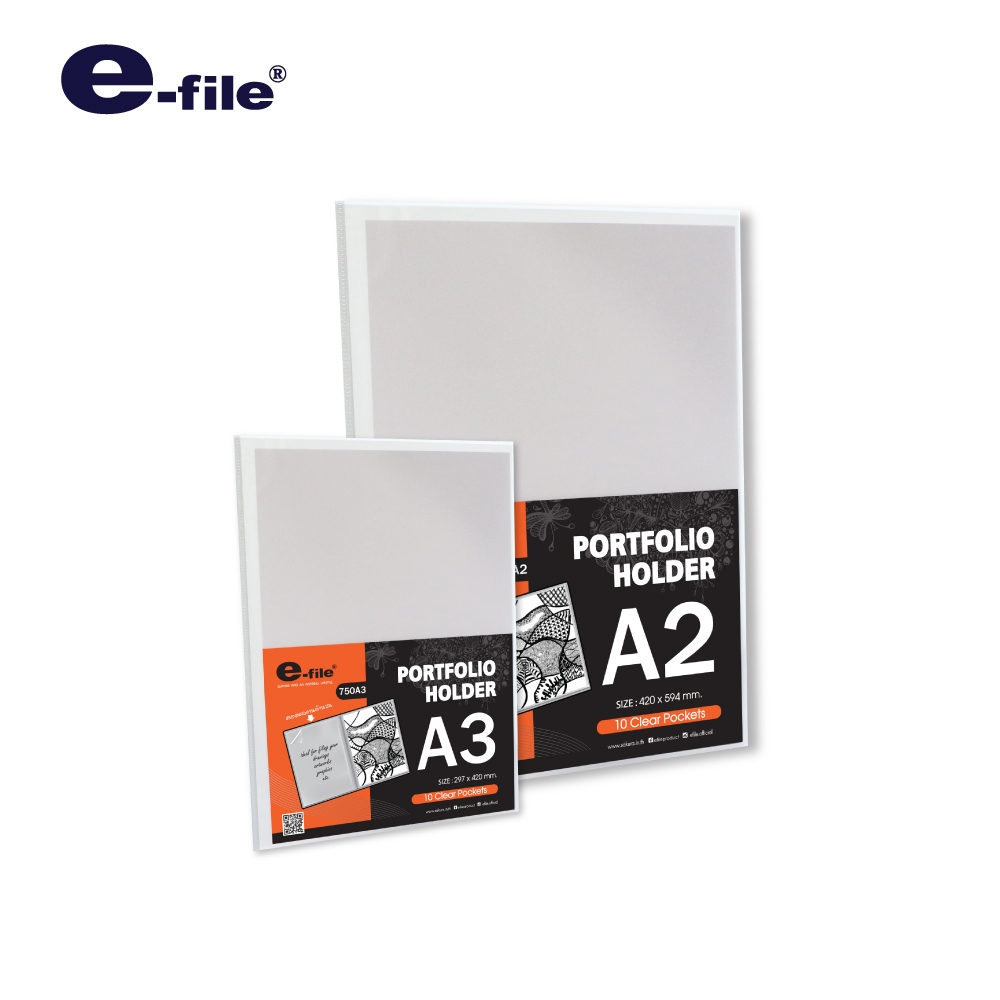 file Portfolio Transparent Holder A2 And A3 Sizes e-file Bands Isomars ...