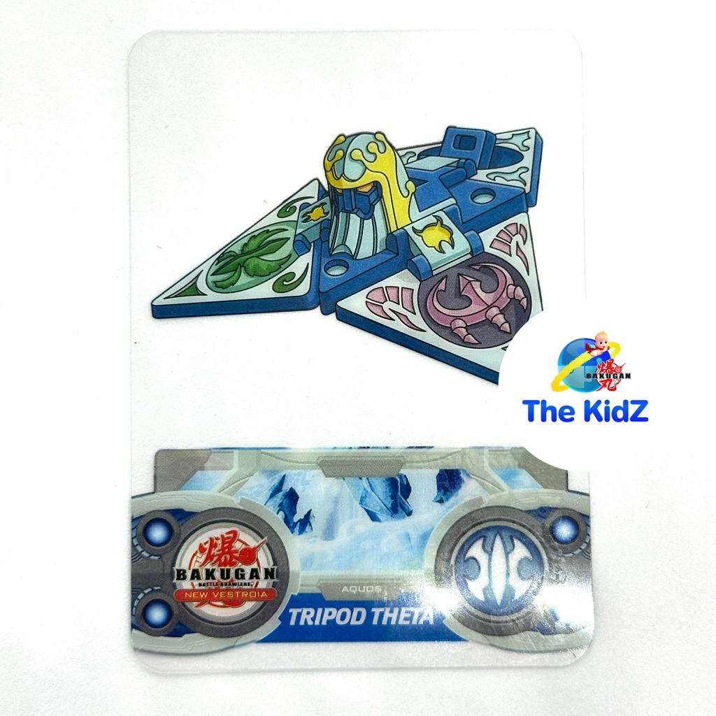 Bakugan Battle Brawlers Aquos Tripod Theta Clear Plastic Card | Shopee ...