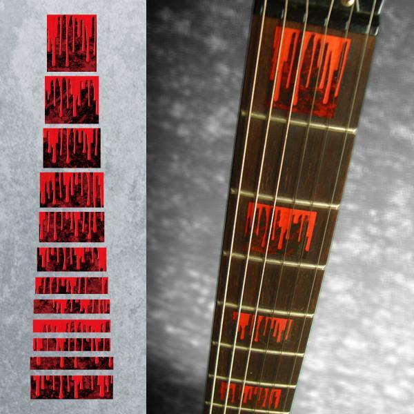 Dripping Blood Block Fret Mark Inlay Sticker for Guitar | Shopee Malaysia